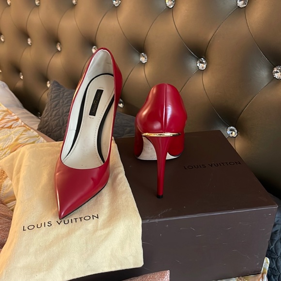 Louis Vuitton | Shoes | Red Leather Pumps | Poshmark